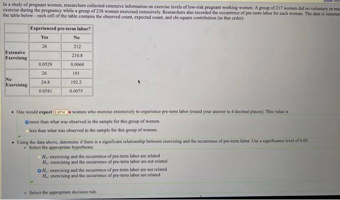 Solved In a study of pregnant women, researchers collected | Chegg.com