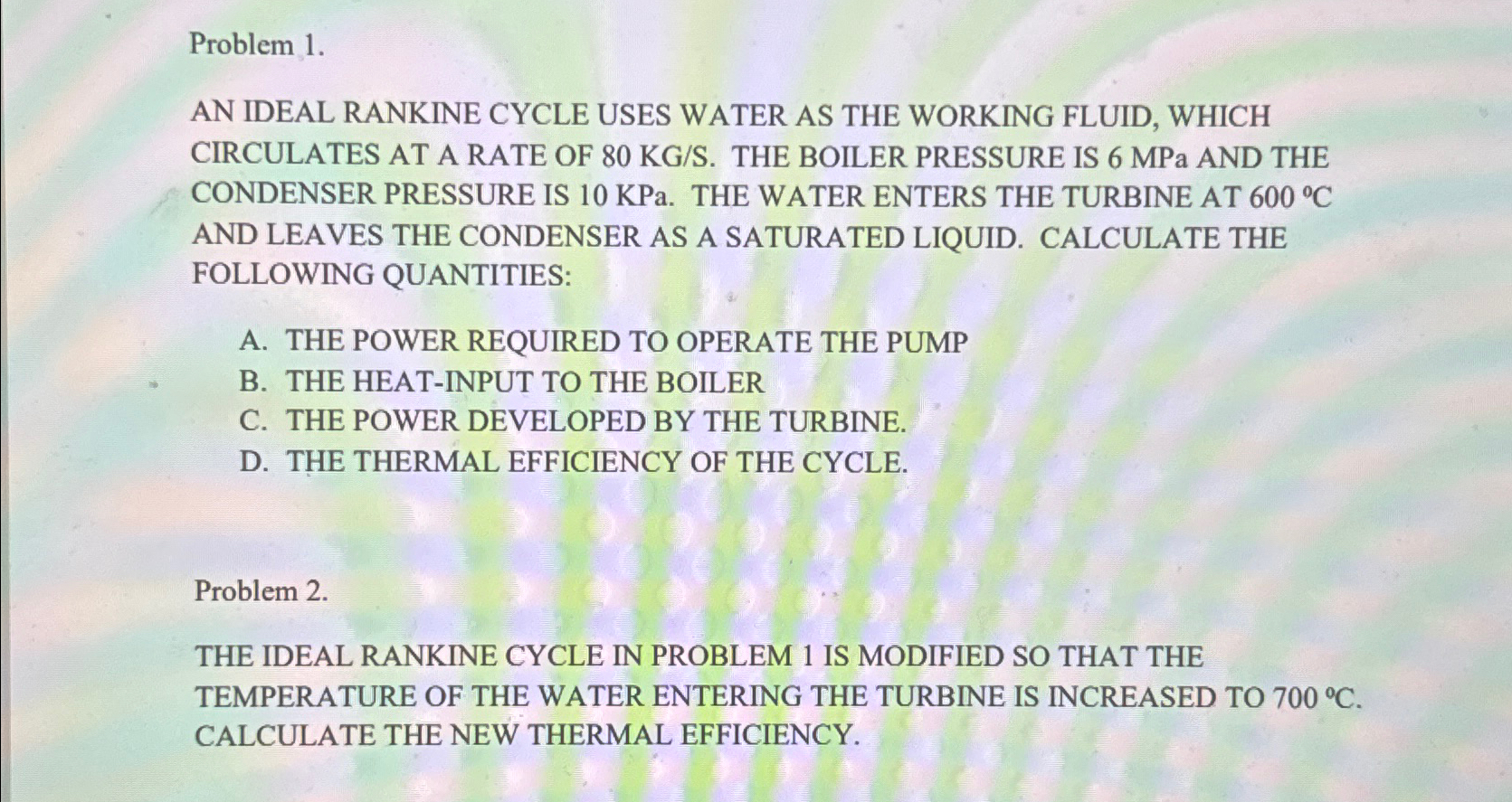 Solved Solve Problem 2. ﻿Show all work and steps to solve | Chegg.com