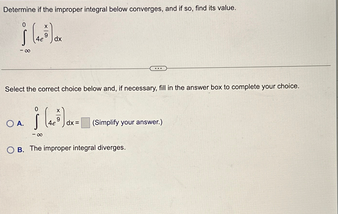 Solved Determine if the improper integral below converges, | Chegg.com