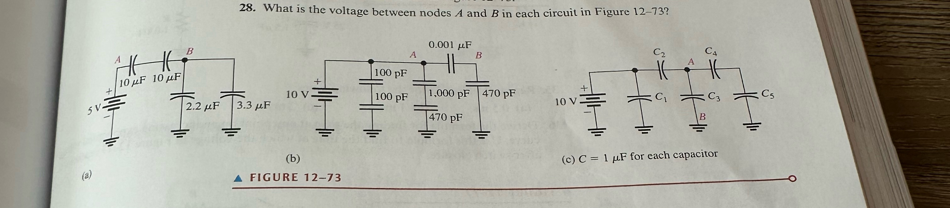 Solved What is the voltage between nodes A and B ﻿in each | Chegg.com
