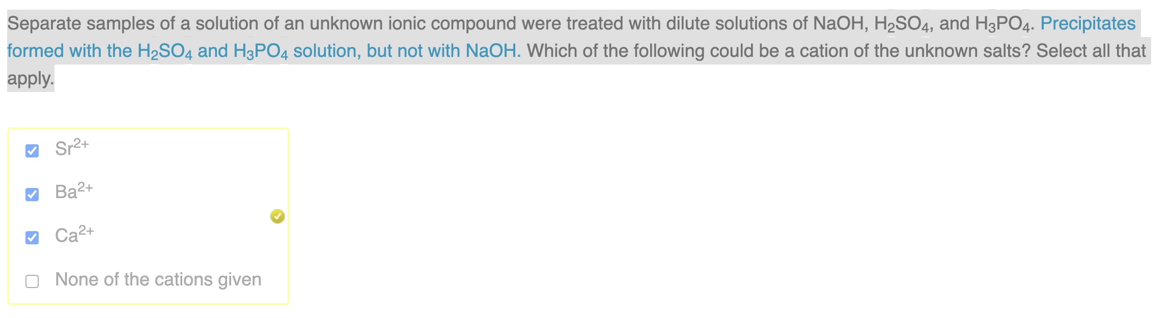 Solved Help with this question: The answers I chose are not | Chegg.com