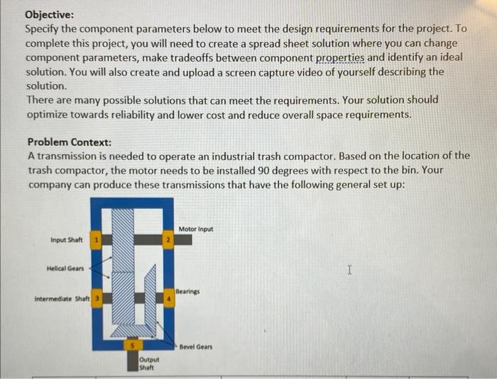 Solved Objective Specify The Component Parameters Below To