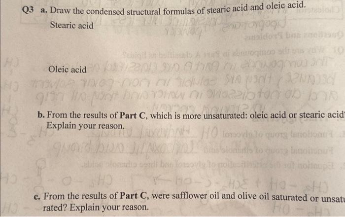 Solved Q3 a. Draw the condensed structural formulas of | Chegg.com