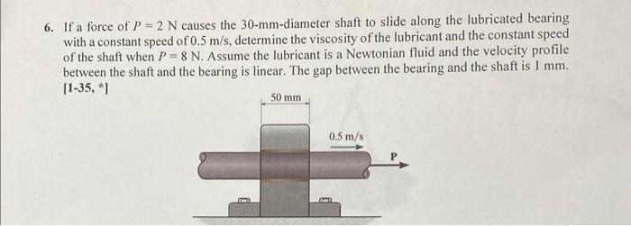 Solved 6. If a force of P=2 N causes the 30 -mm-diameter | Chegg.com