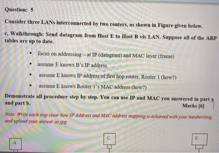 Solved Consider three LANs interconnected by two routers, as | Chegg.com