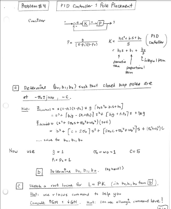 Solved ConsiderP=9(s-p1)(s-p2)K=b1s2+b1s+b0s([ ﻿PID | Chegg.com