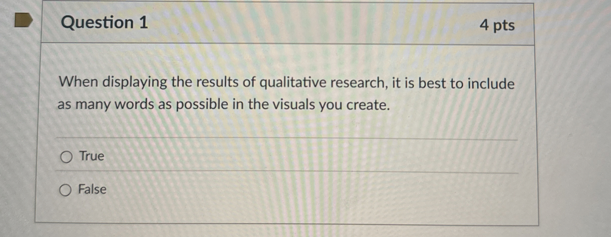 Solved Question 14 ﻿ptsWhen displaying the results of | Chegg.com