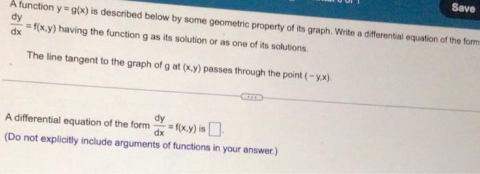 Solved A function y=g(x) is described below by some | Chegg.com