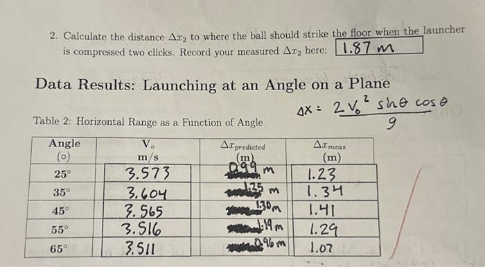 Solved Data Results: Muzzle Velocity, Time of Flight and | Chegg.com