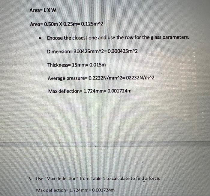 Area=LXW Area=0.50m X 0.25m= 0.125m^2 . Choose the | Chegg.com
