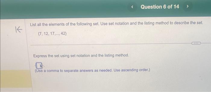 Solved List all the elements of the following set. Use set | Chegg.com
