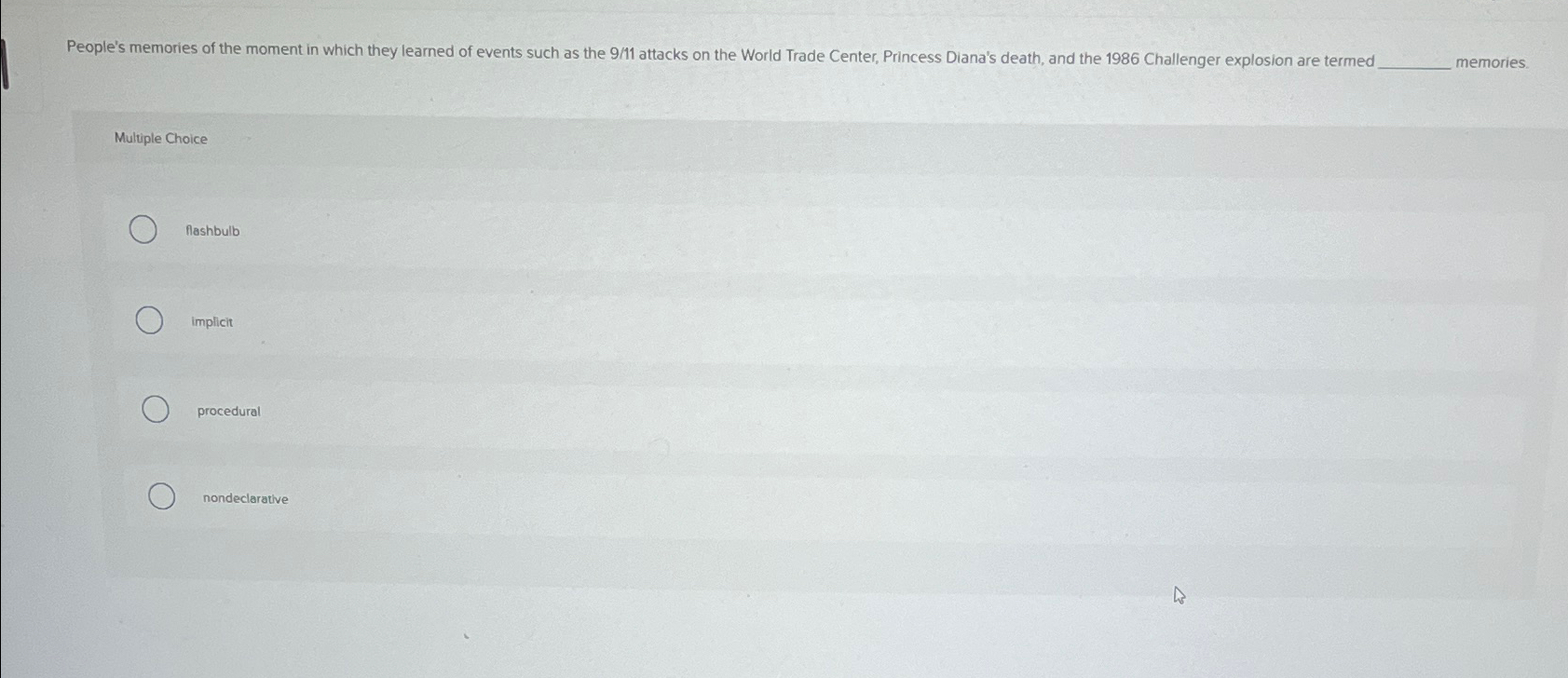 Solved memoriesMultiple | Chegg.com