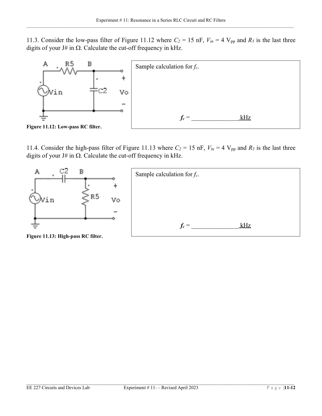 Solved Experiment # 11: Resonance in a Series RLC Circuit | Chegg.com