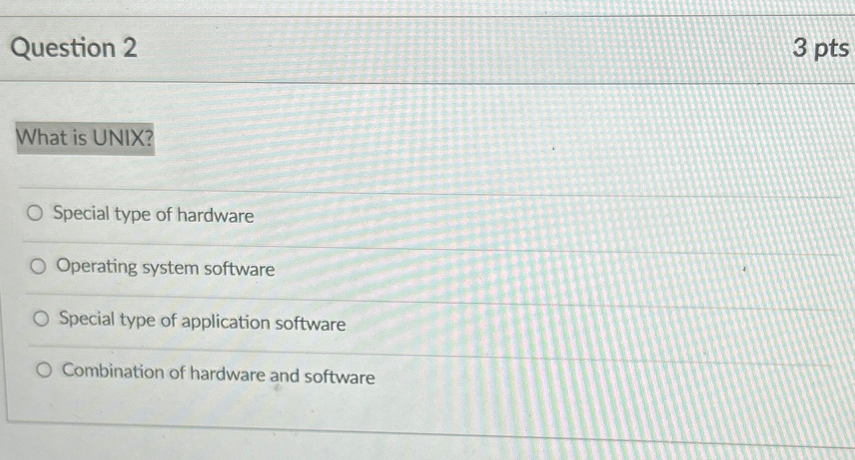 Solved Question 23 ptsWhat is UNIX?Special type of | Chegg.com Solved Question 23 ptsWhat is UNIX?Special type of | Chegg.com