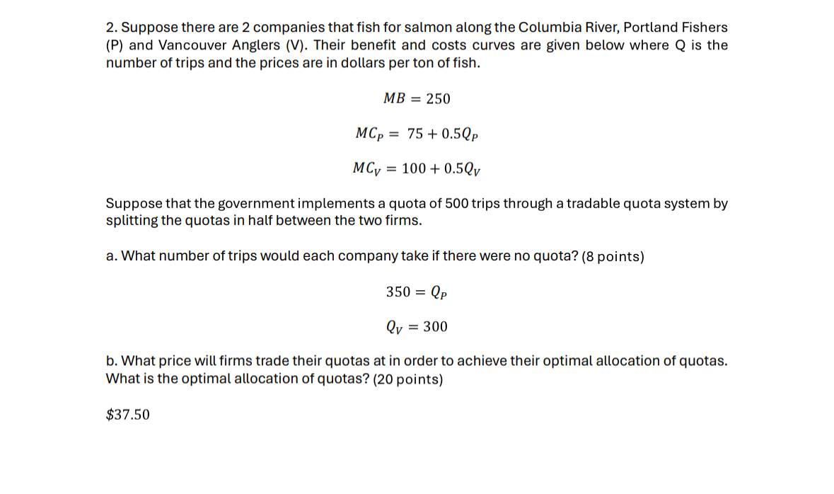 Solved Suppose there are 2 ﻿companies that fish for salmon | Chegg.com