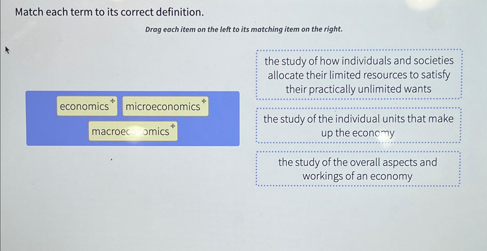 Solved Match each term to its correct definition.Drag each | Chegg.com