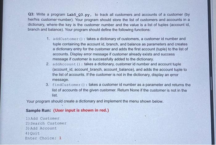 Solved Q3: Write a program Lab5_03.py, to track all | Chegg.com