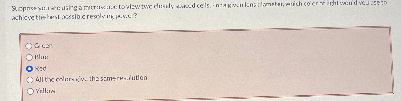 Solved Suppose you are using a microscope to view two | Chegg.com