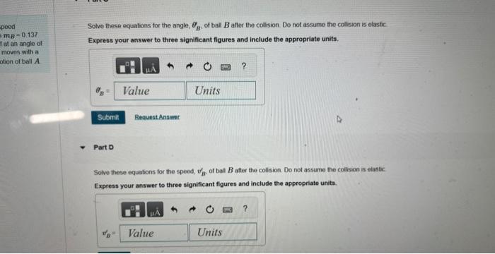 Solved Billiard ball A of mass mA=0.120 kg moving with speed | Chegg.com
