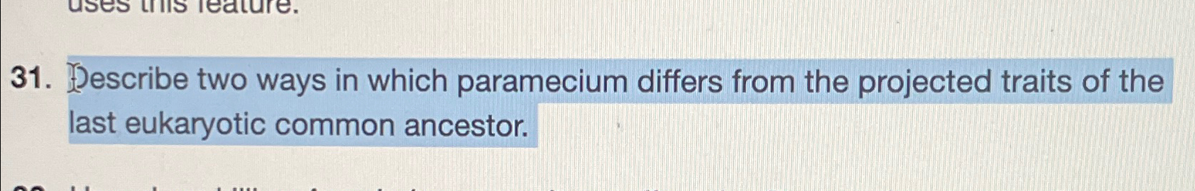 Solved Pescribe two ways in which paramecium differs from | Chegg.com