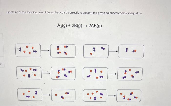 Solved Select all of the atomic-scale pictures that could | Chegg.com