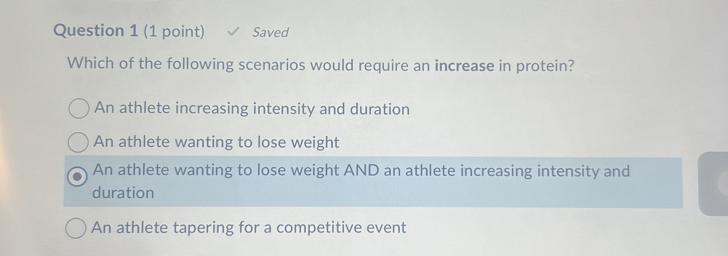 Solved Question 1 (1 ﻿point) ﻿SavedWhich of the following | Chegg.com