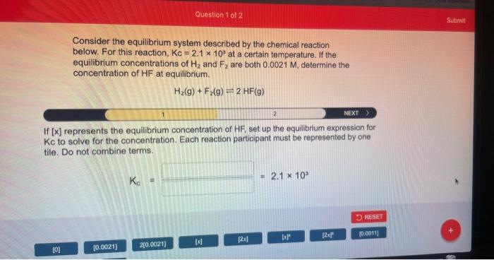 Solved Consider the equilibrium system described by the | Chegg.com