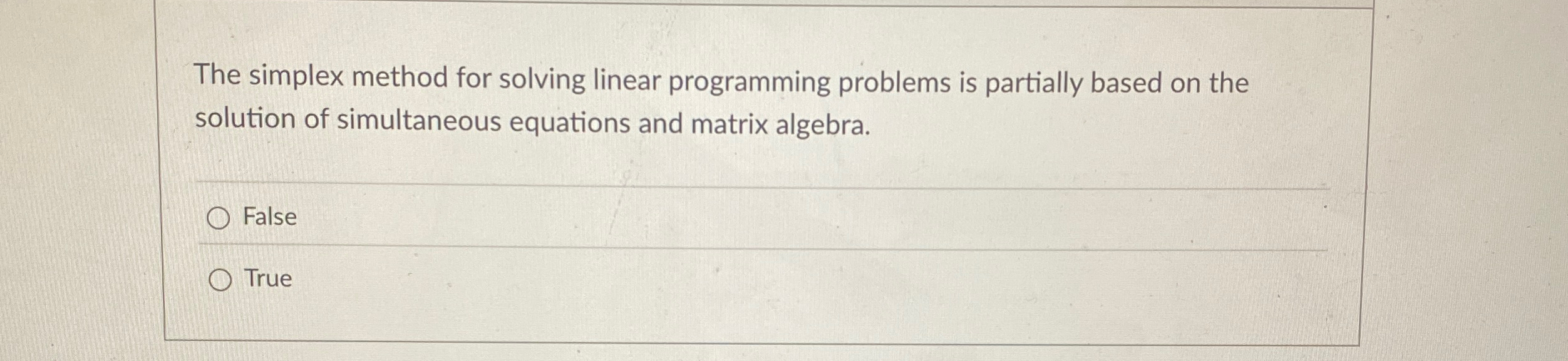 Solved The simplex method for solving linear programming | Chegg.com