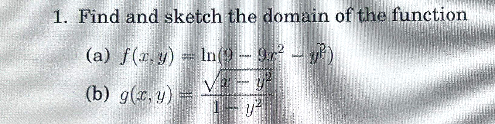 Solved Find and sketch the domain of the | Chegg.com