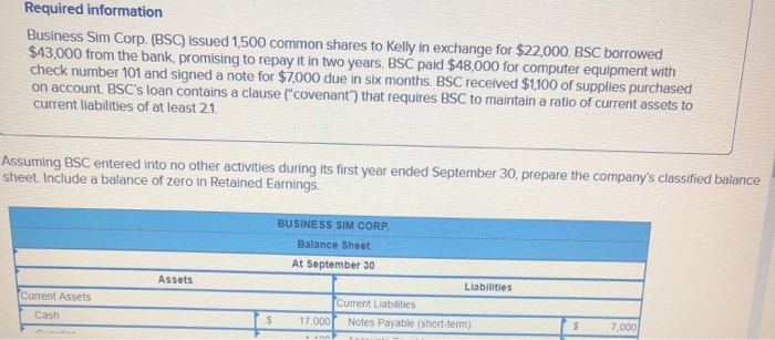 Solved Required information Business Sim Corp. (BSC) issued | Chegg.com
