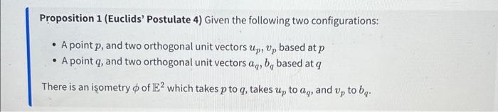 Solved Exercise 2 Prove Euclids' forth postulate holds in | Chegg.com