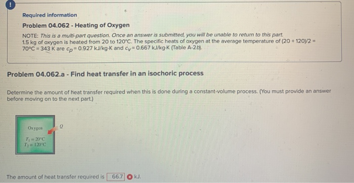 Solved Required information Problem 04.062 - Heating of | Chegg.com