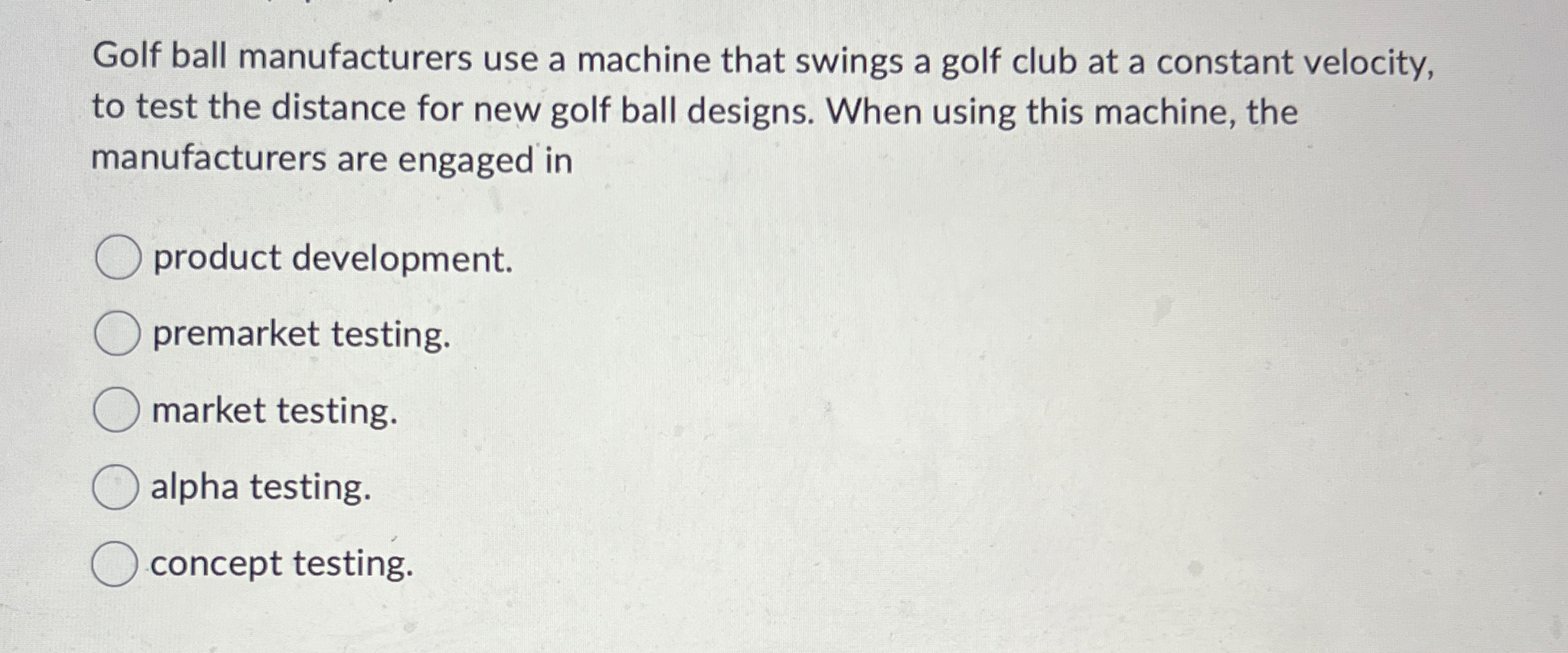 Solved Golf ball manufacturers use a machine that swings a | Chegg.com