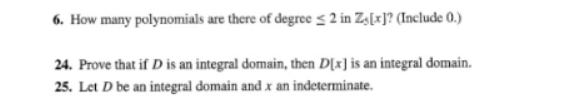 Solved How many polynomials are there of degree ≤2 ﻿in | Chegg.com
