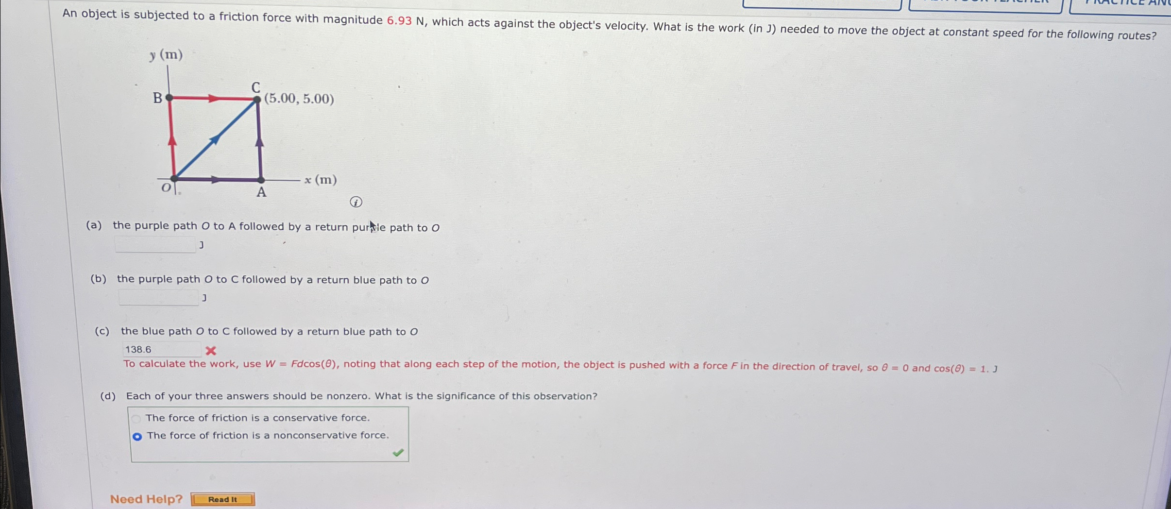 Solved An object is subjected to a friction force with | Chegg.com