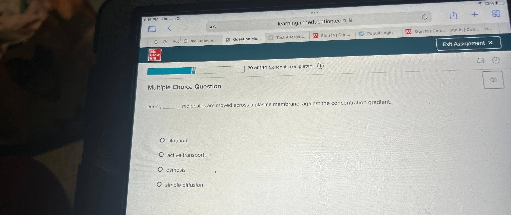 Solved McExit Assignment xMultiple Choice QuestionDuring | Chegg.com