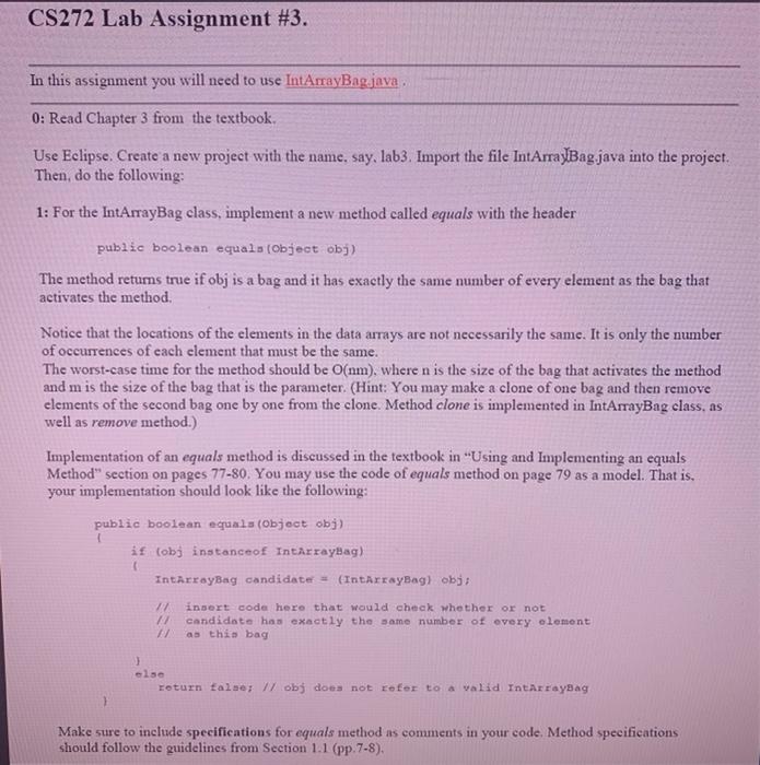 Solved CS272 Lab Assignment #3. In this assignment you will | Chegg.com