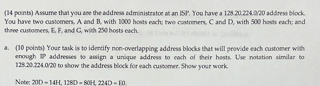 Solved SOLVE MANUALLY (14 ﻿points) ﻿Assume that you are the | Chegg.com