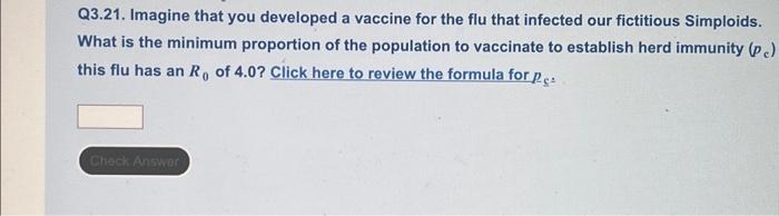Solved Q3.21. Imagine that you developed a vaccine for the | Chegg.com