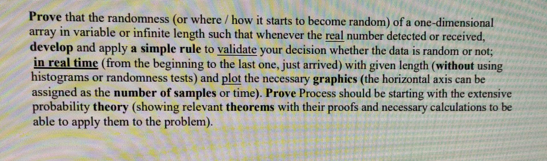 Solved Prove that the randomness (or where / how it starts | Chegg.com