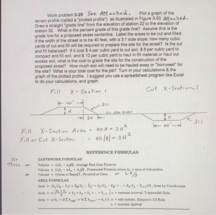 Solved Work problem 3-20 See Attached. . Plol a graph of the | Chegg.com