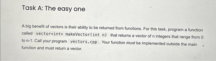 Solved A big benefit of vectors is their ability to be | Chegg.com