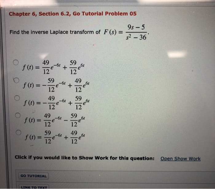 Solved Chapter 6, Section 6.2, Go Tutorial Problem 05 Find | Chegg.com