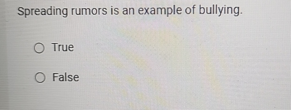High Quality SOLUTION Spreading rumors is an example of bullying ...