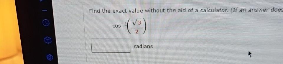 Solved Find the exact value without the aid of a calculator. | Chegg.com