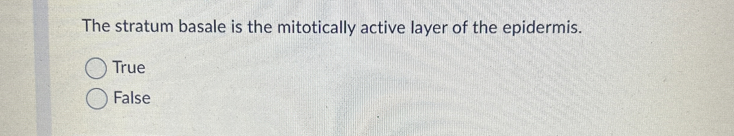 Solved The stratum basale is the mitotically active layer of | Chegg.com
