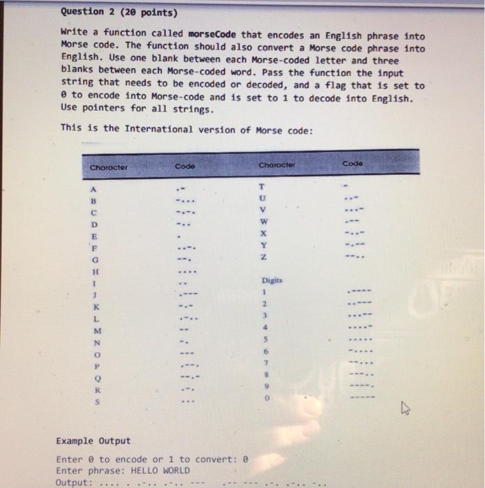 Solved Question 2 (20 points) Write a function called | Chegg.com