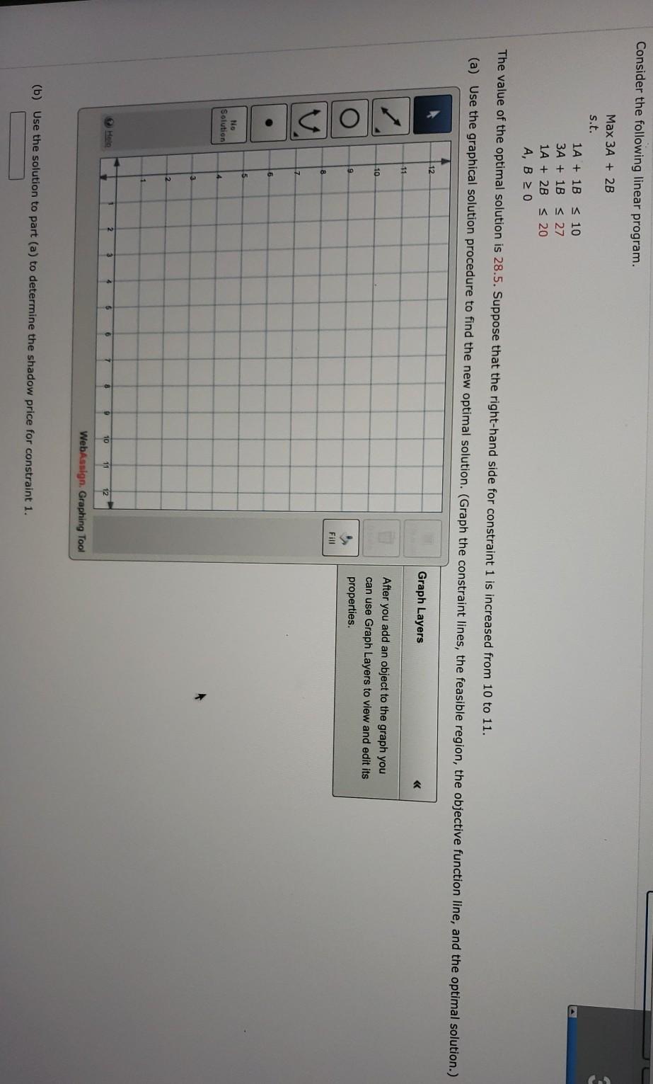 Solved Consider the following linear program. Max 3A + 2B | Chegg.com