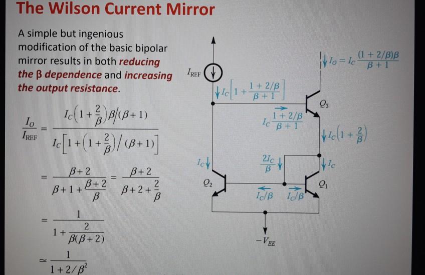 Solved q1)how do you get the Ro(output resistance) Wilson | Chegg.com Solved q1)how do you get the Ro(output resistance) Wilson | Chegg.com