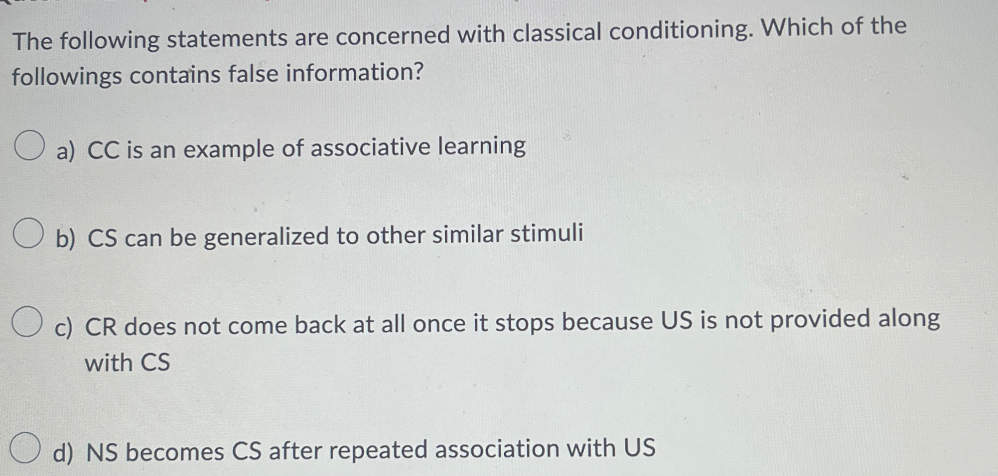Solved The following statements are concerned with classical | Chegg.com
